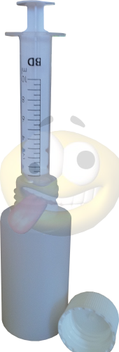 Flesje met spuitje 100 ml budget | Wapwinkel